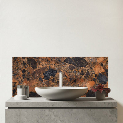 Coopers Quartz Effect Glass Bathroom Splashback