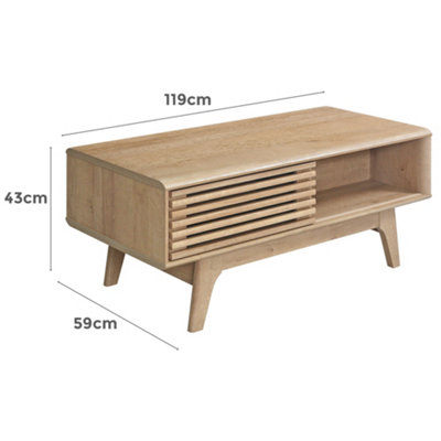 Copen Coffee Table with Storage For Living Room, Riviera Oak Finish