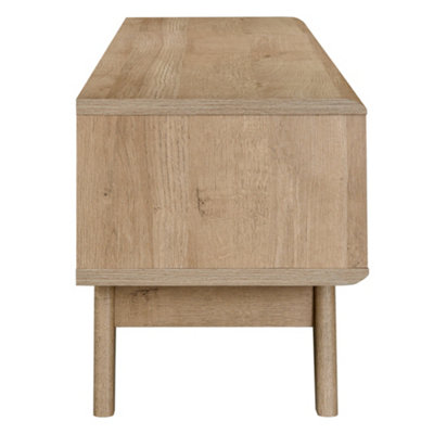 Copen Riviera Oak 120cm TV Unit Cabinet for TVs up to 55", TV Stand ...