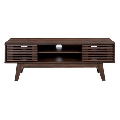 Copen Walnut 120cm TV Unit Cabinet for TVs up to 55", TV Stand with 2 ...