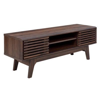 Copen Walnut 120cm TV Unit Cabinet for TVs up to 55", TV Stand with 2 ...