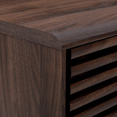 Copen Walnut 120cm TV Unit Cabinet for TVs up to 55", TV Stand with 2 ...