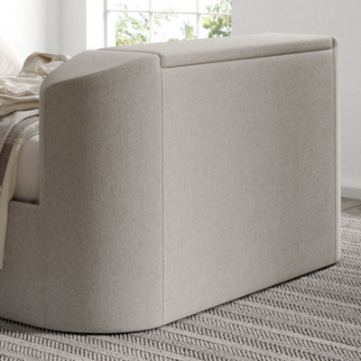 Copenhagen Upholstered Ottoman Storage TV Bed Shell - Double 4ft6 Bed ...