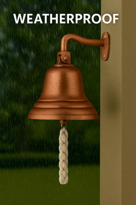 Copper Bell Bar Accessories for Home Pub Hand Bell Wall Mounted Bar ...