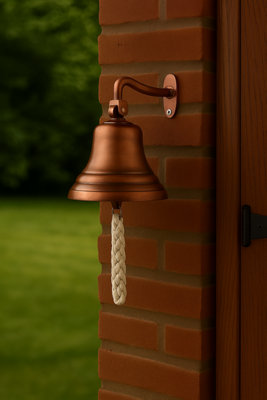 Copper Bell Bar Accessories for Home Pub Hand Bell Wall Mounted Bar ...