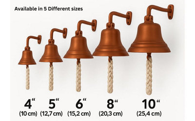 Copper Bell Bar Accessories for Home Pub Hand Bell Wall Mounted Bar ...