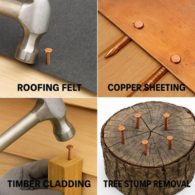 Copper Clout Nails 38mm x 3.35mm 500g Rustproof Nails for Roofing Felt ...