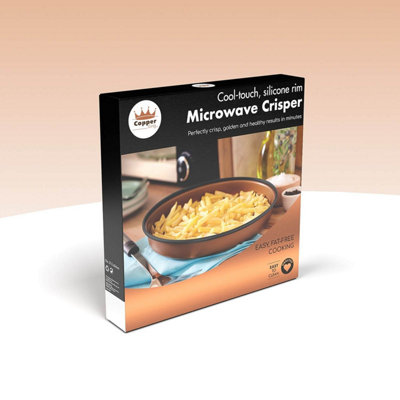 Copper King Microwave Crisper Cooks Chips Bacon and Pizza Fast Thermal ...