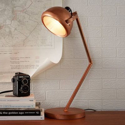 Copper Lamp Stand - Metal - L28 x W35 x H65 cm
