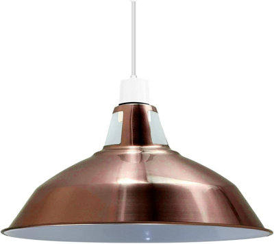 Copper Metal Lamp Shade, 30cm Easy-Fit Ceiling Light Shade, Hanging ...