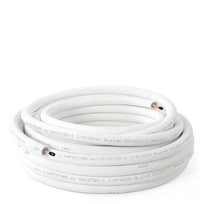 Copper Refrigerant Pipe 1/4" Insulated 25M - HVAC Air Conditioning ...