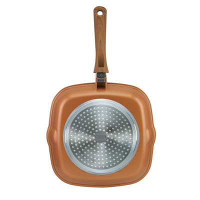 Copper Stone Pans: 28cm Griddle Pan Healthier, quicker and cleaner ...