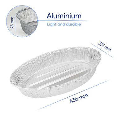 Coppice Aluminium Foil Roasting Tray Combo for Roasting, Grilling & BBQ ...