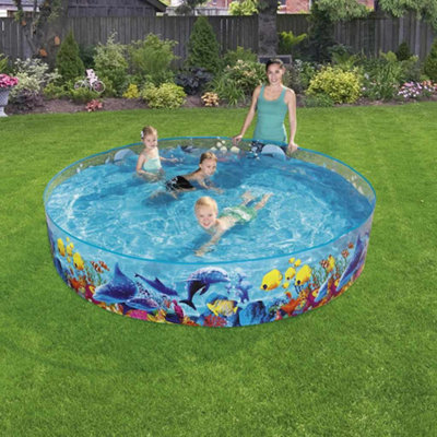 Coral Reef Kids Paddling Pool - Bestway Fill 'N Fun Odyssey Pool 244 x ...