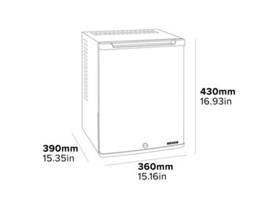 Corby Eton 20L Lockable Minibar in Black