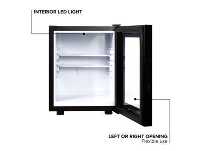 Corby Eton 35L Glass Door Minibar in Black