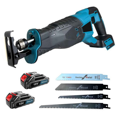 Cordless 18V Reciprocating Saw, Mini Electric Cutter for Wood, Metal ...