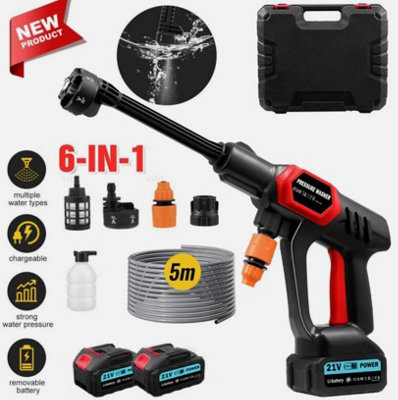 Cordless Car Pressure Washer Water High Power Jet Wash Cleaner Portable ...