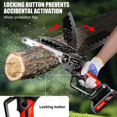 Cordless Chainsaw Electric, Garden Chainsaw Tree Trimming Wood Cutting ...