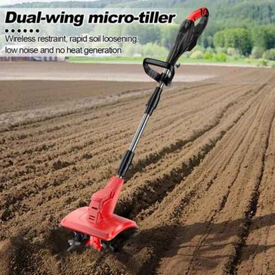Cordless Electric Garden Tiller Cultivator Rotavator Powerful Soil Tool ...