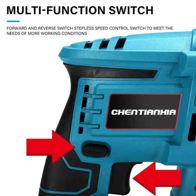 Cordless Hammer Drill SDS Rotary Electric Impact Hammer, 4 IN 1 Multi ...