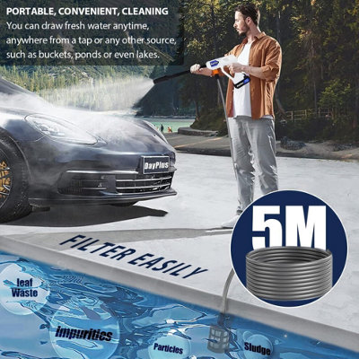 CORDLESS HIGH PRESSURE WASHER PORTABLE CAR CLEANER MACHINE WITH 2 ...