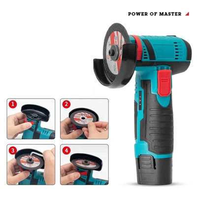 Cordless Mini Angle Grinder Handheld Cutting and Polishing Machine with ...