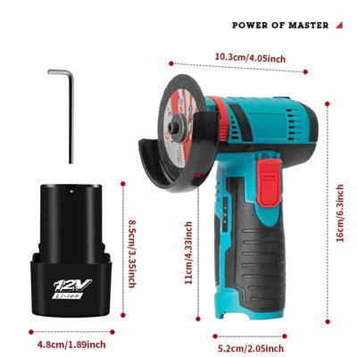 Cordless Mini Angle Grinder Handheld Cutting and Polishing Machine with ...