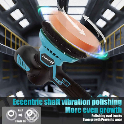 CORDLESS POLISHER 6 GEARS RECHARGEABLE CAR POLISHING MACHINE 5000RPM ...