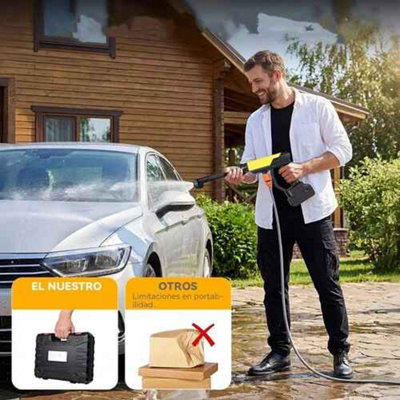 Cordless Portable Pressure Washer with 2 Rechargeable Batteries Car ...