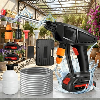 Cordless Pressure Washer Black, Water Cleaner, Twin Battery pack