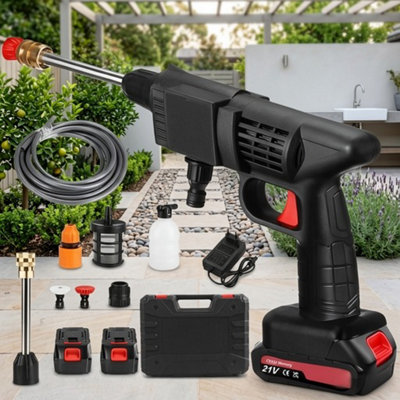 Cordless Pressure Washer Gun, Water Cleaner, 2 Batteries, 6 in 1 Nozzle Kit