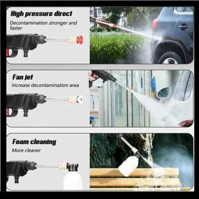 Cordless Pressure Washer Gun, Water Cleaner, 2 Batteries