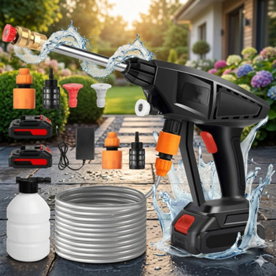 Cordless pressure washer, portable car cleaning gun, high pressure, 2 ...