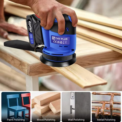 Cordless Random Orbital Sander, Hand Sander For Wall, Round Woodworking ...