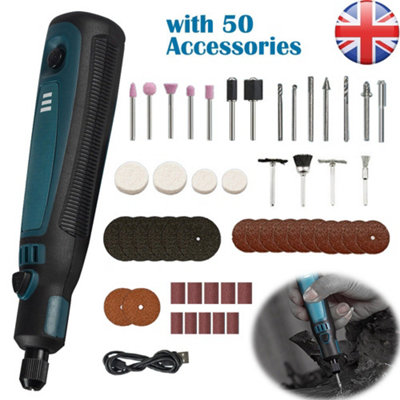 Cordless Rechargeable Electric Mini Drill Grinder Engraving Pen Rotary ...