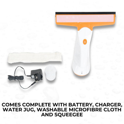 Cordless Rechargeable Window Cleaner Vacuum - Handheld Squeegee with ...