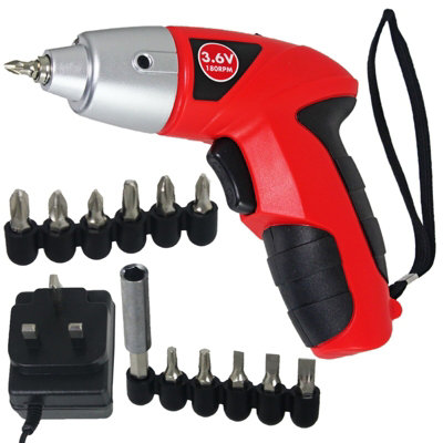 Cordless Screwdriver Set Mini Rechargeable Electric Power Tool + Bits ...