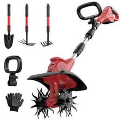 Cordless tiller cultivator folding 310rpm tool only compatible with 18v ...