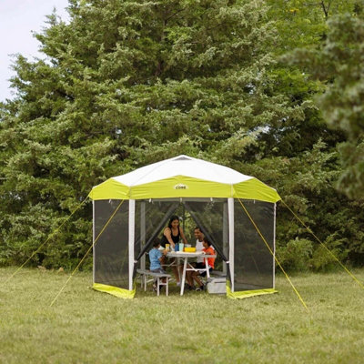 CORE 12 x 10ft (3.6 x 3m) Mesh Screen House Instant Setup Centre Push ...