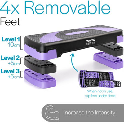 Core Balance 3 Step Non-Slip Aerobic Stepper