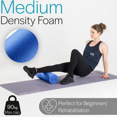 Core Balance 45cm Medium Density EPE Foam Roller - 45cm Blue