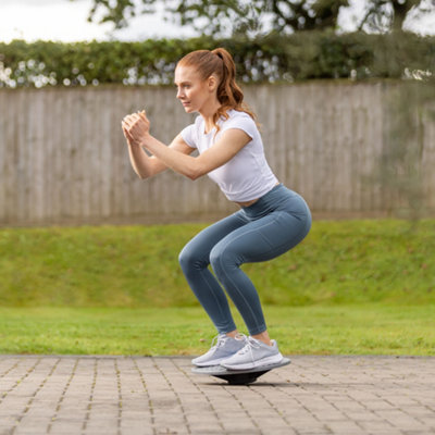 Core Balance Anti Slip Plastic Balance Board - Grey