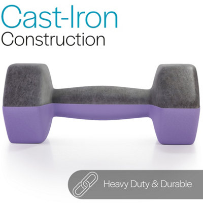 Core Balance Pair of Hex Neoprene Dumbbells - 4kg