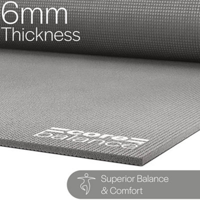 Core Balance PVC No Slip Pilates Mat with Strap