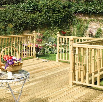 Core Deck Colonial Treated Decking Balustrade Basic Kit 1800mm With 2 Posts