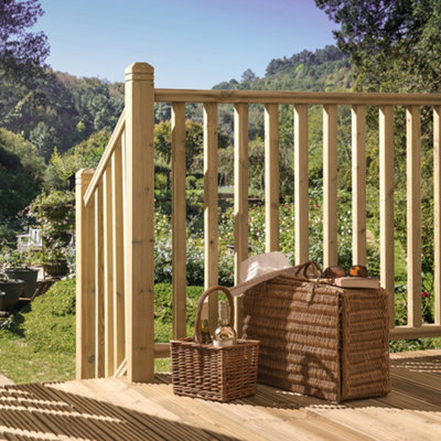 Core Deck Plain Square Treated Decking Balustrade Basic Kit 1800mm with ...