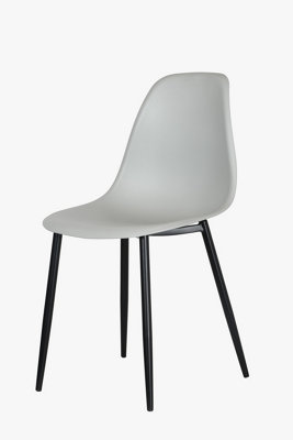 CORE PRODUCTS ASPEN WHITE 100CM ROUND DINING TABLE WITH 4 GREY PLASTIC ...