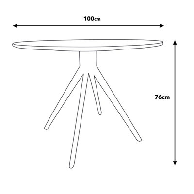 CORE PRODUCTS ASPEN WHITE 100CM ROUND DINING TABLE WITH 4 GREY PLASTIC ...