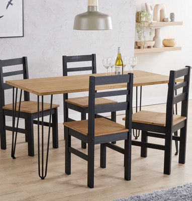 Core Products Augusta Industrial Pine rectangular dining table 1500mm